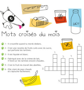 Mots croisés n°01 - le petit déjeuner - La Table des Enfants