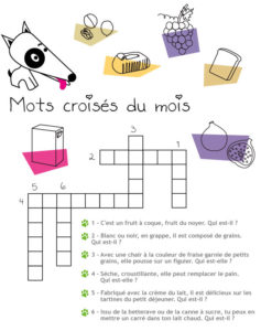 Mots croisés n°17 - les aliments du mois d'octobre n°2 - La Table des ...