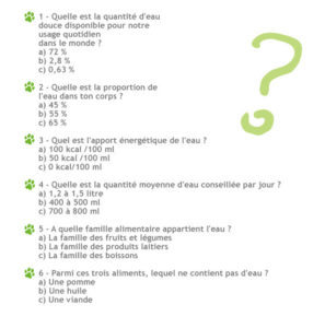 Quiz n°13 - l'eau - La Table des Enfants