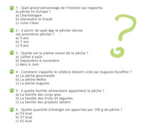 Quiz n°26 - la pêche - La Table des Enfants