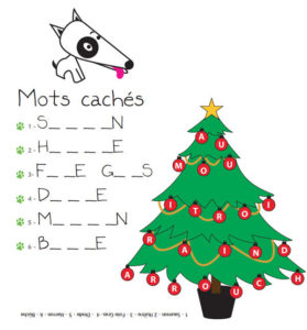Mots cachés n°1 - les aliments de Noël - La Table des Enfants